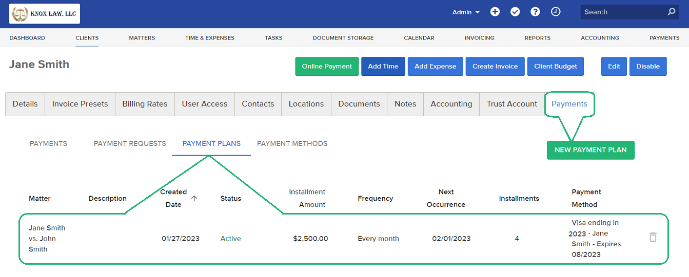 Bill4Time: Payment Plans – Bill4Time Support