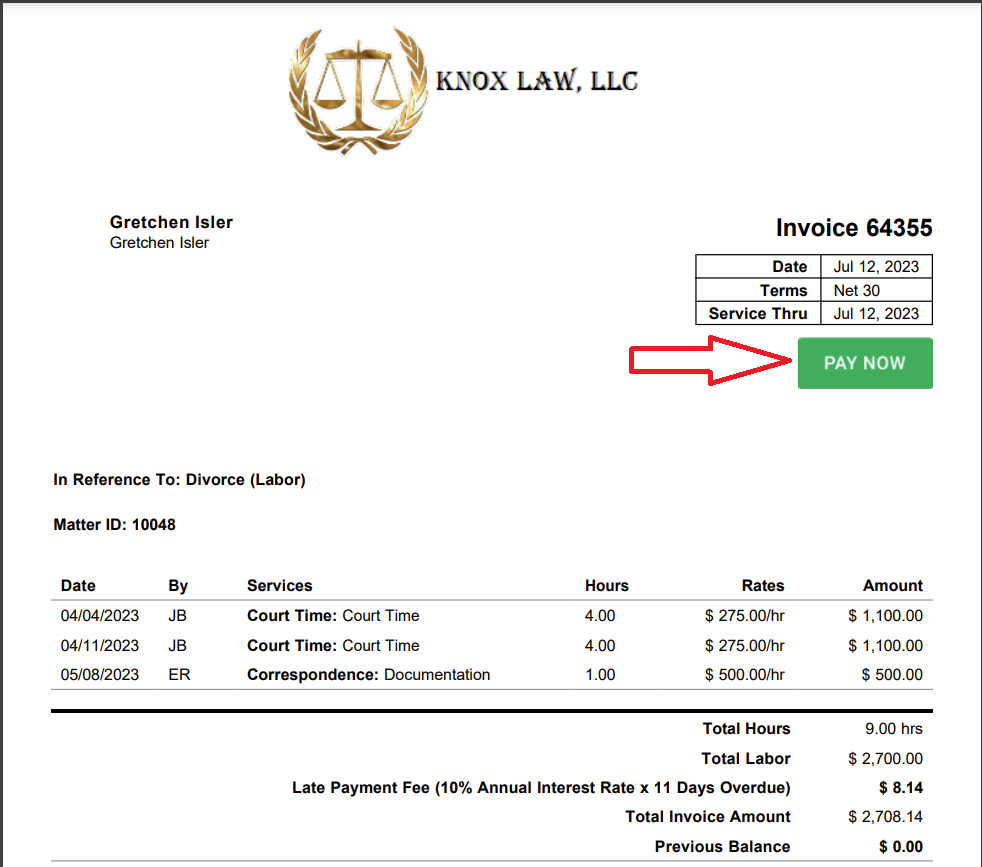 Bill4Time Payments: Pay Now Button – Bill4Time Support