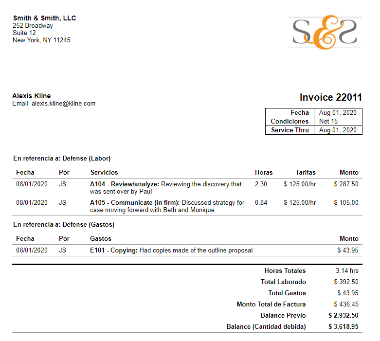 Invoice Template Design Options – Bill4Time Support