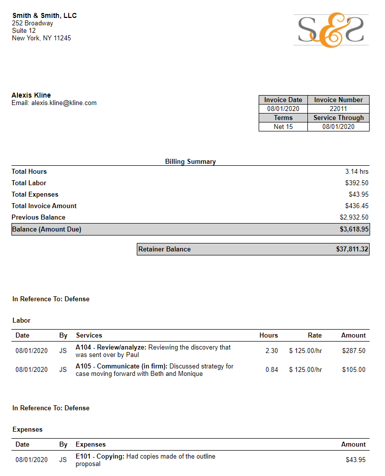 Invoice Template Design Options – Bill4Time Support