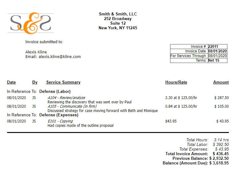 Invoice Template Design Options – Bill4Time Support