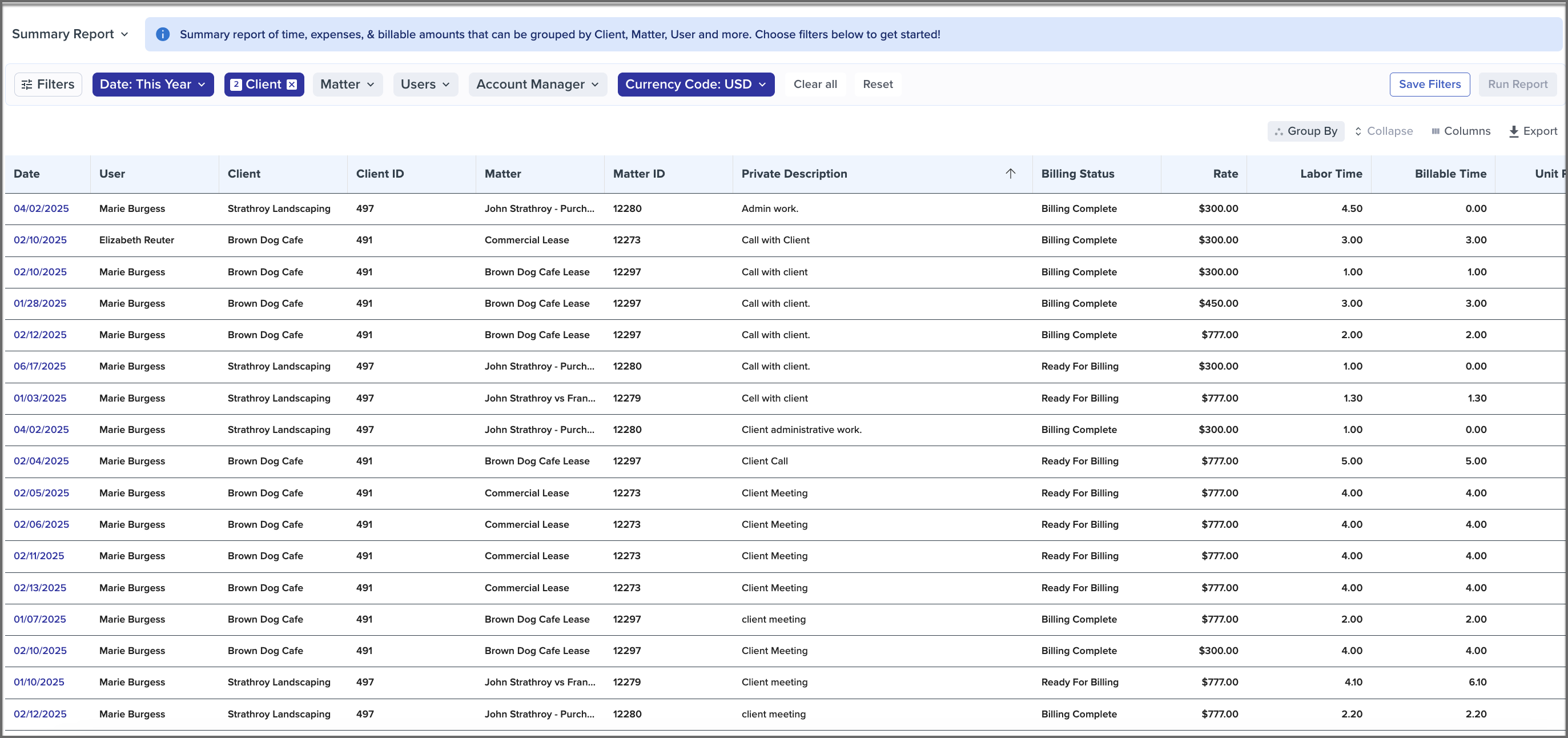 Advanced Reporting – Bill4Time Support