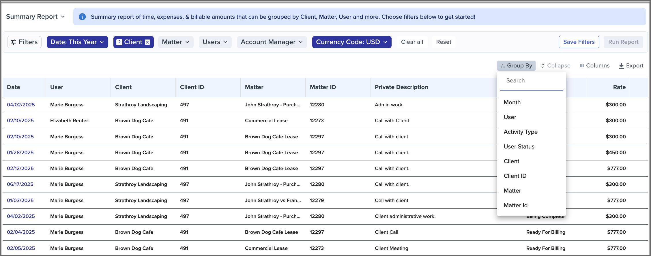 Advanced Reporting – Bill4Time Support